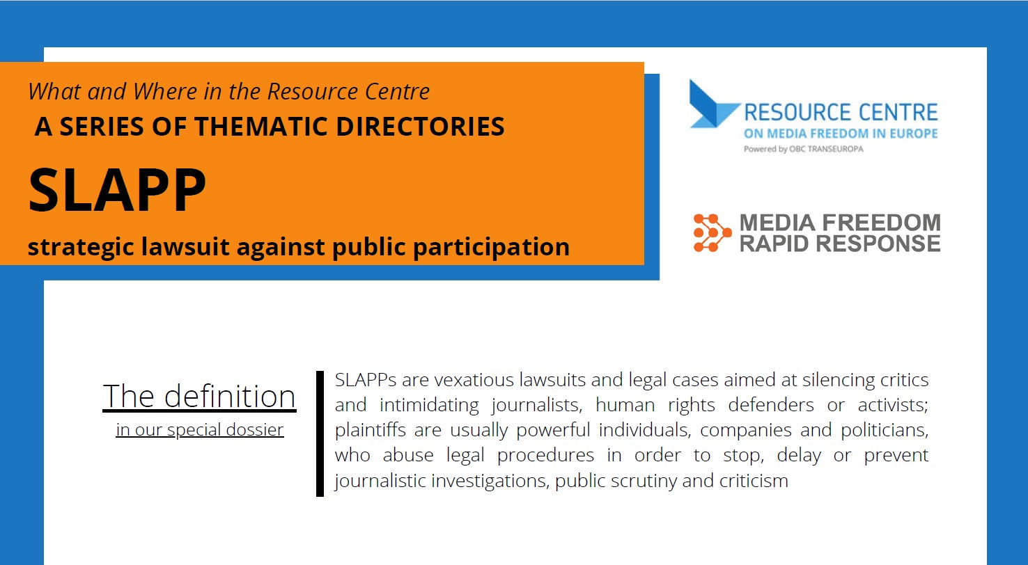 A series of Thematic Directories. SLAPP / Dossiers / Media Freedom in ...