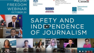 Safety and Independence of Journalism: Media freedom webinar / Video ...