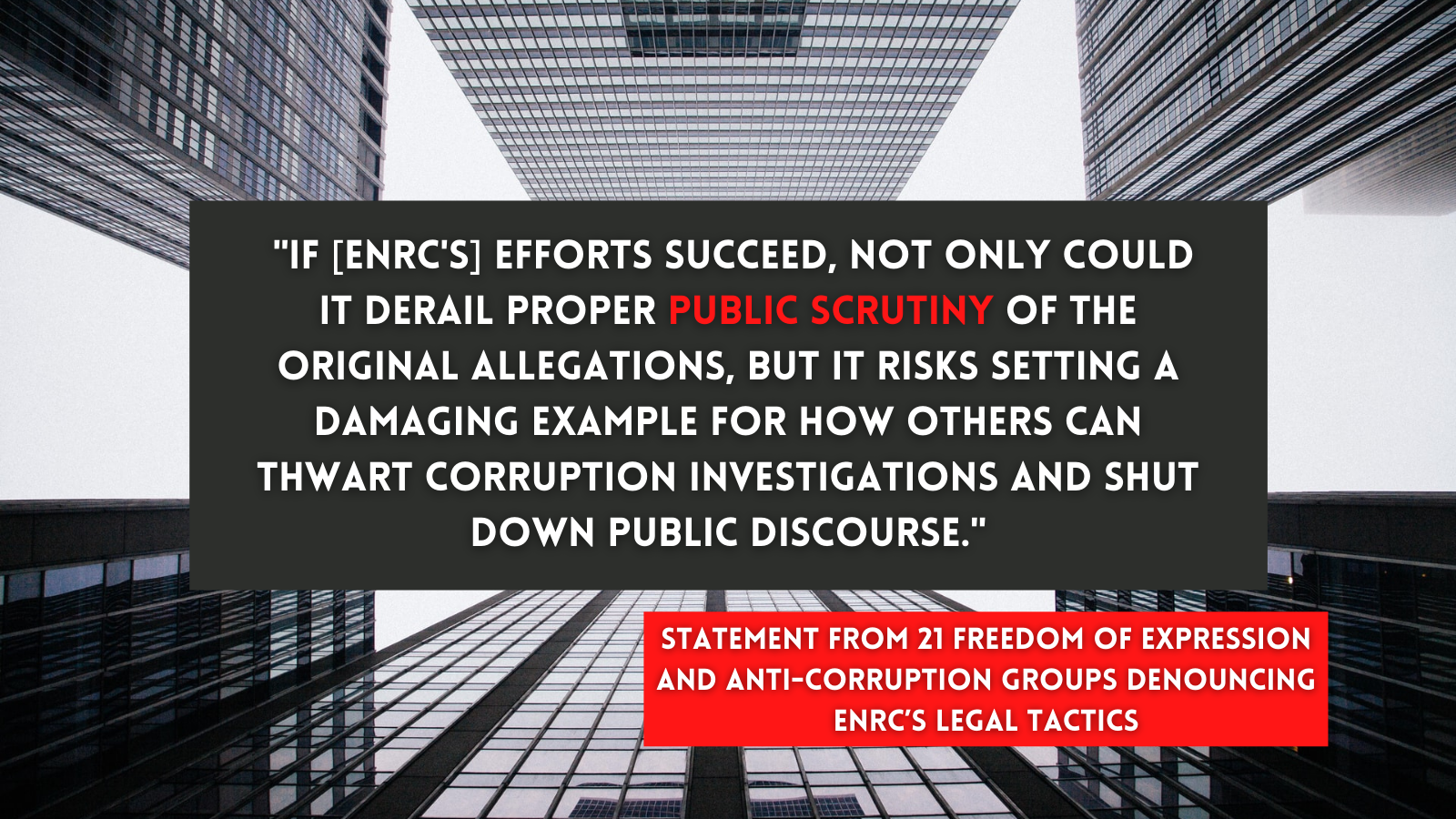 ENRC sues public watchdogs: an attempt to curtail freedom of expression ...