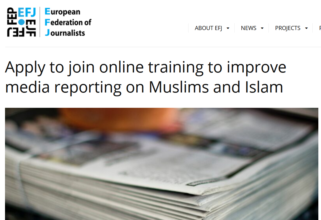 Online training to improve media reporting on Muslims and Islam / News ...