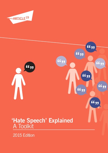 A Toolkit: ‘Hate Speech’ Explained / Manuals / Resources / Media ...