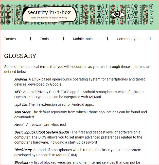 Security-in-a-box. Tools and tactics for digital security / Manuals ...