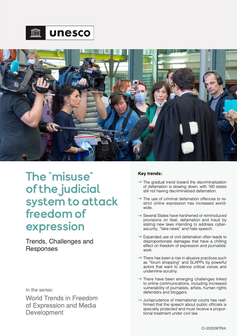 The “misuse” of the judicial system to attack freedom of expression ...