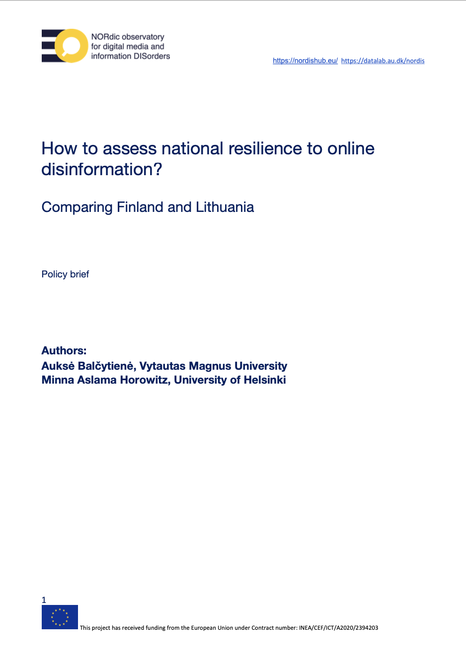 How to assess national resilience to online disinformation? — Comparing Finland and Lithuania ...